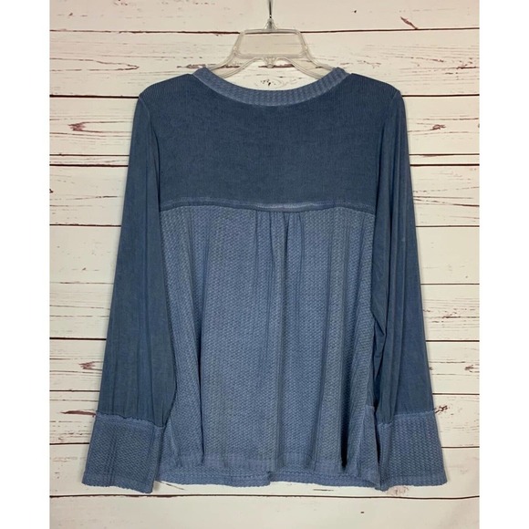 POL | Tops | Pol Anthropologie Womens M Medium Blue Wash Long Sleeve ...